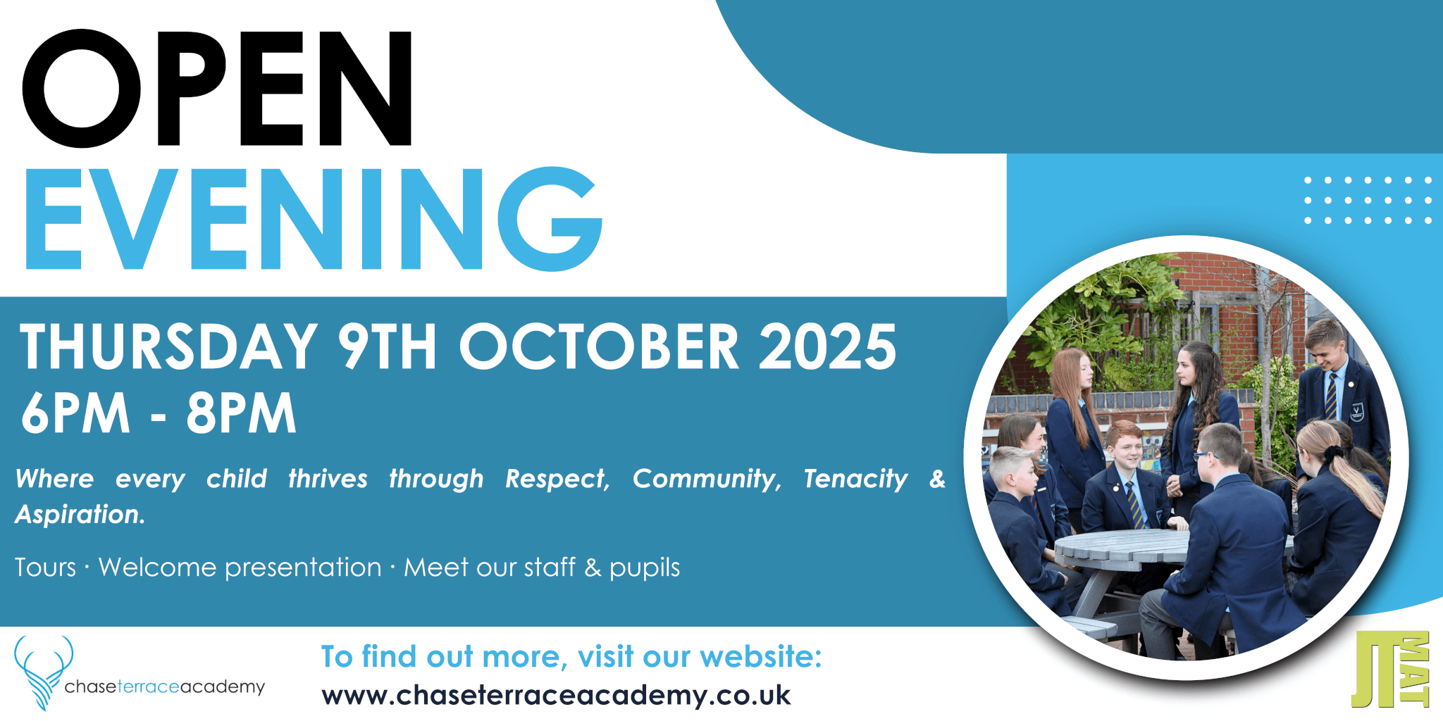 Open Evening Banner Mockups – Chase Terrace Academy