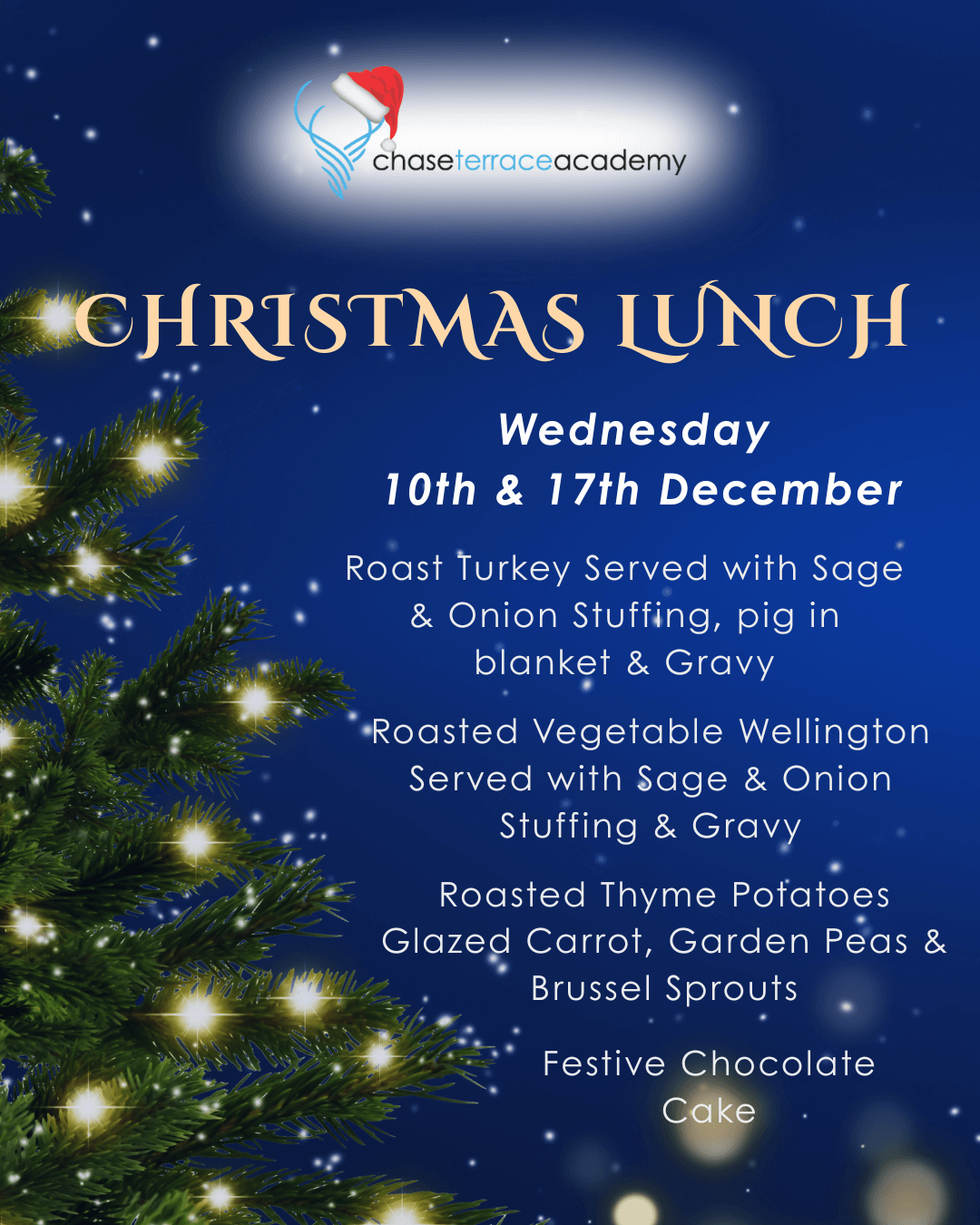 Christmas lunch menu – Chase Terrace Academy